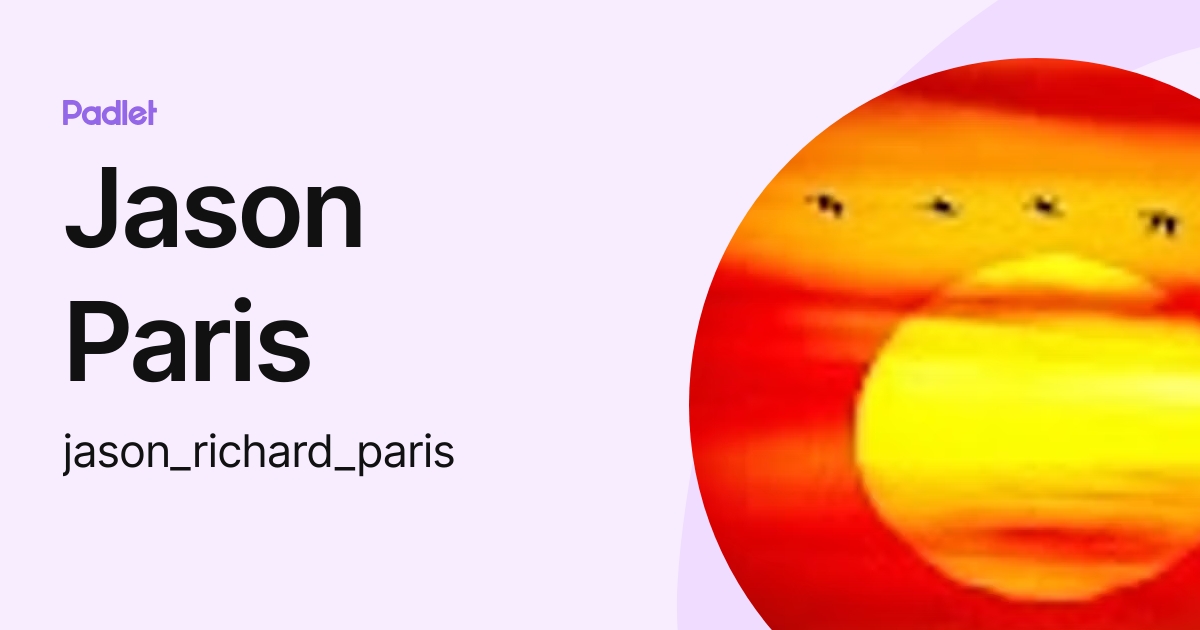 Jason Paris (jason_richard_paris) profile | Padlet