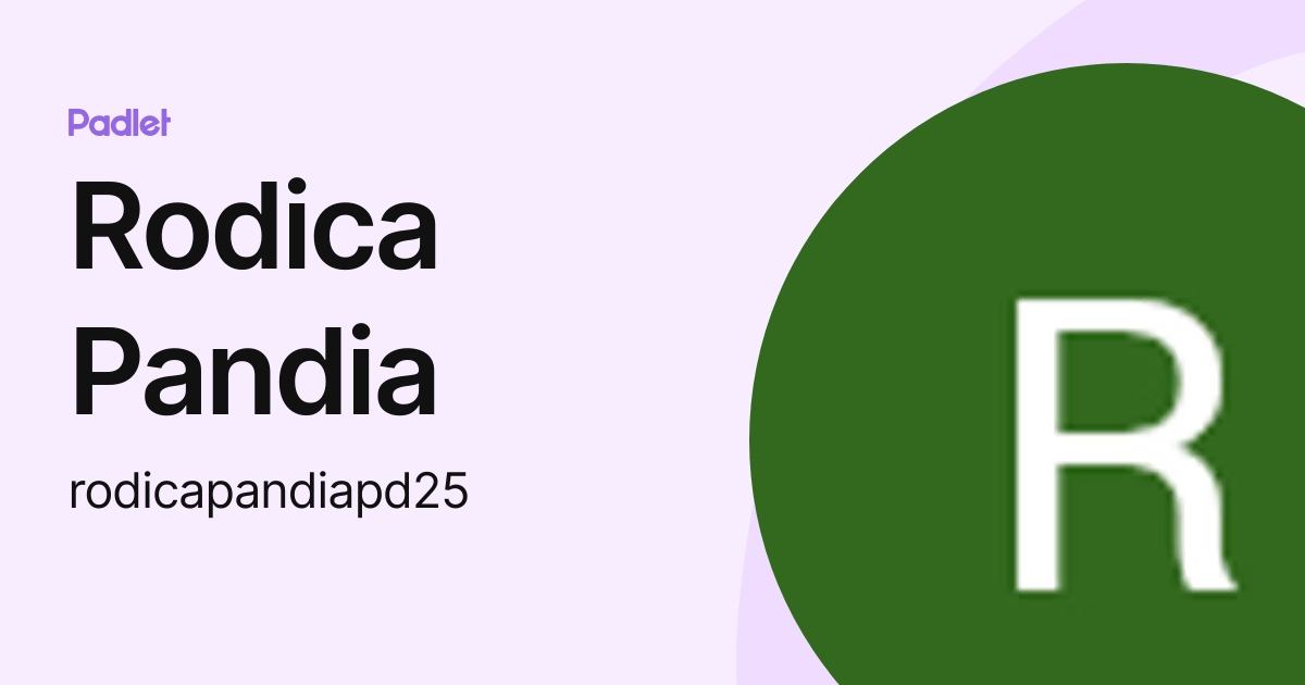 Rodica Pandia (rodicapandiapd25) profile | Padlet