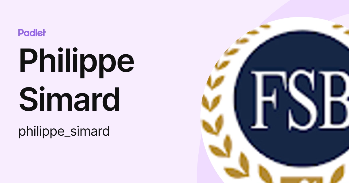 Philippe Simard (philippe_simard) profile | Padlet