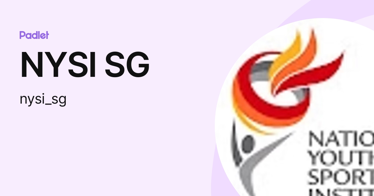 NYSI SG (nysi_sg) profile | Padlet