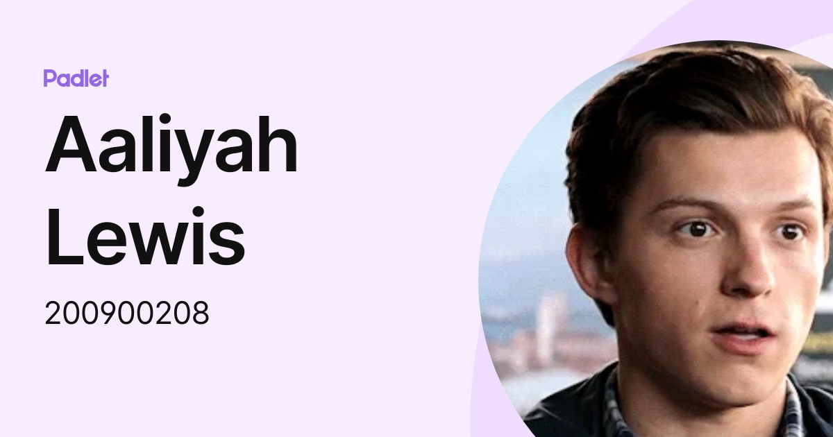 Aaliyah Lewis (200900208) profile | Padlet