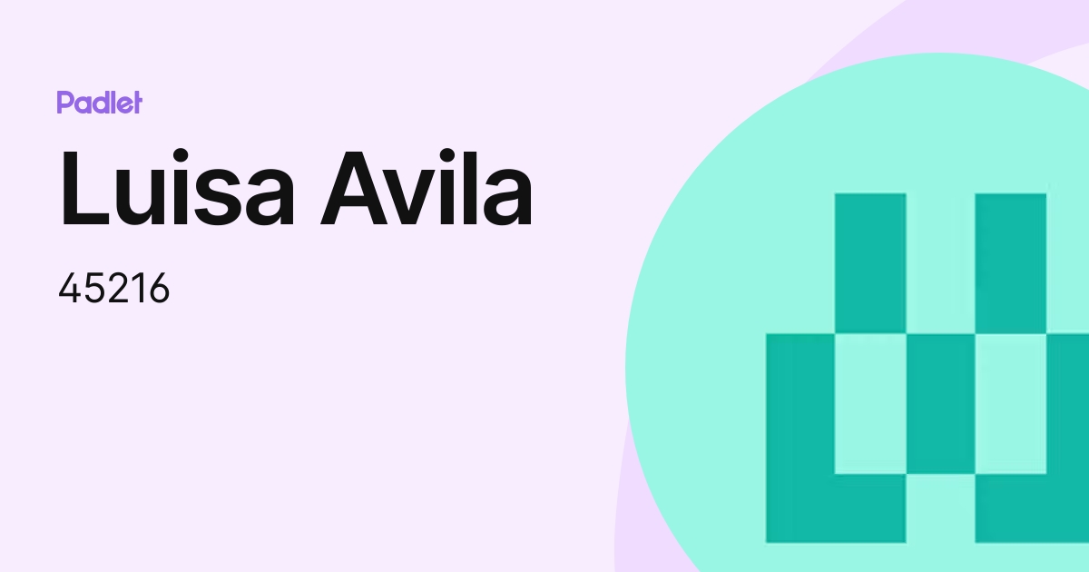 Luisa Avila 45216 Profile Padlet