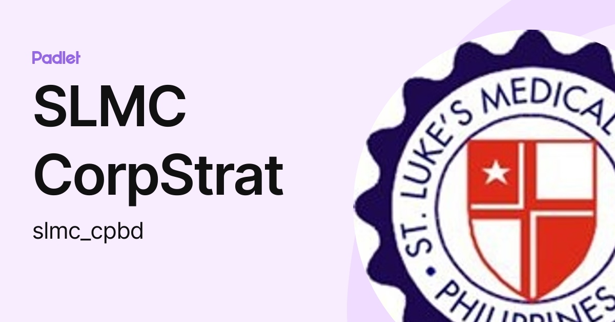SLMC CPBD (slmc_cpbd) profile | Padlet