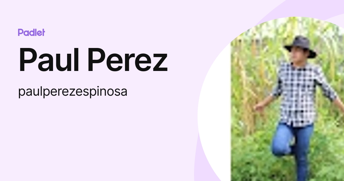 Paul Perez (paulperezespinosa) profile | Padlet
