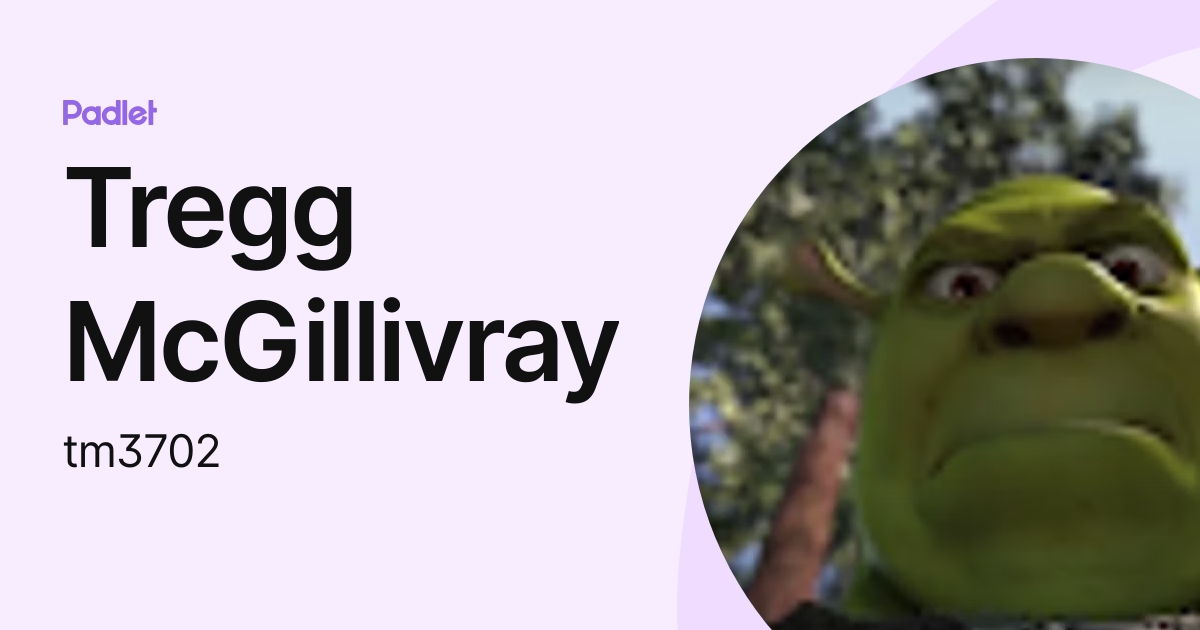 Tregg McGillivray (tm3702) profile | Padlet
