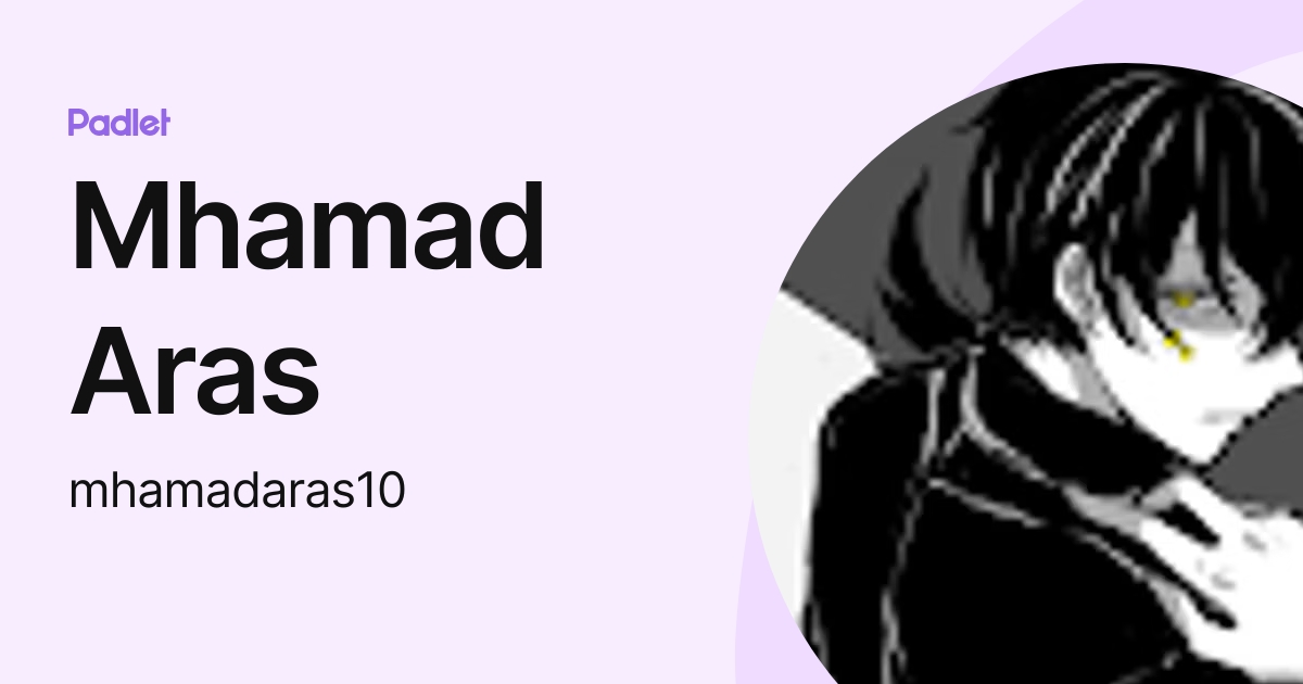 Mhamad Aras (mhamadaras10) profile | Padlet