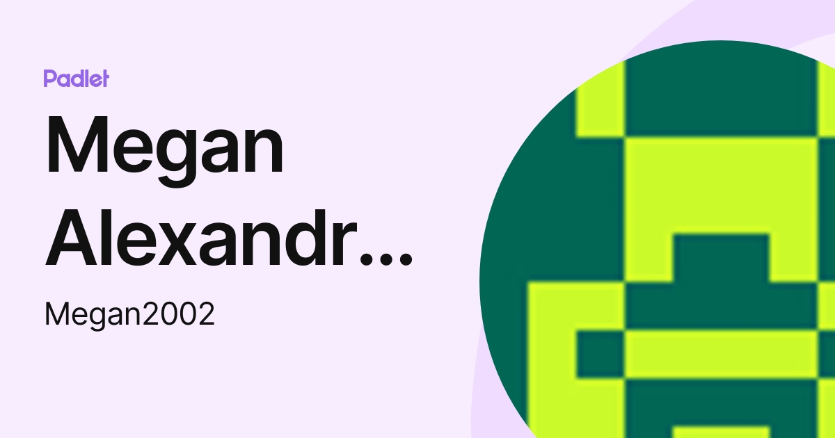 Megan Alexandra Hoang (Megan2002) profile | Padlet