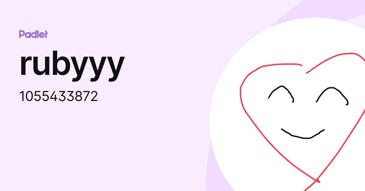rubyyy (1055433872) profile | Padlet