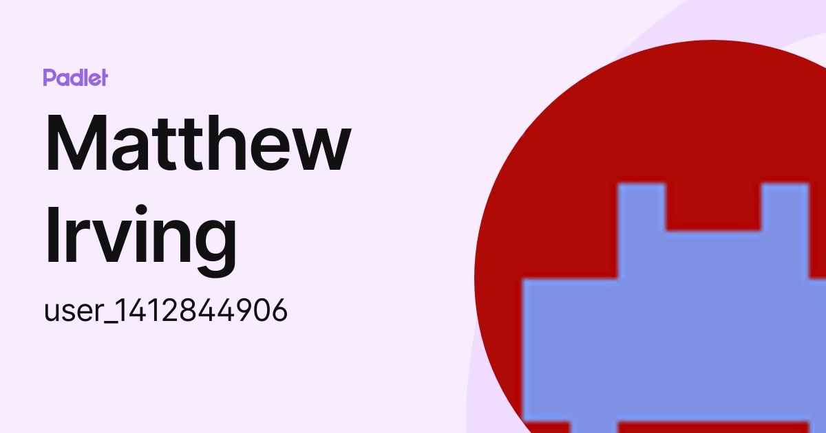 Matthew Irving (user_1412844906) profile | Padlet