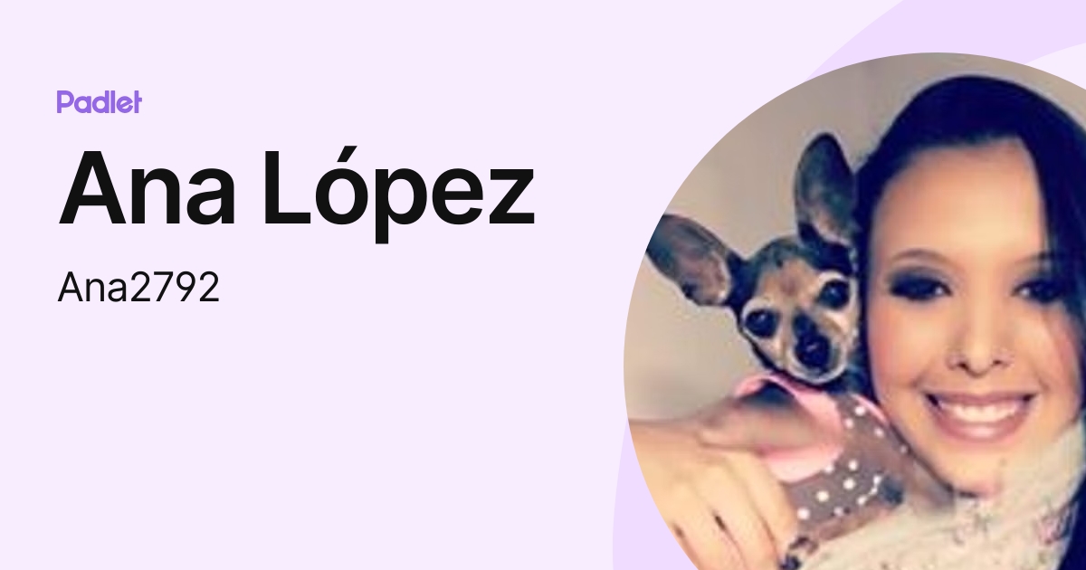 Ana López (Ana2792) profile | Padlet