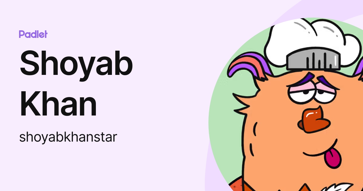 Shoyab Khan (shoyabkhanstar) profile | Padlet