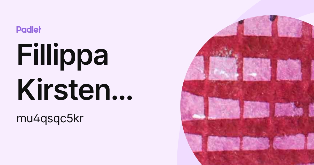 Fillippa Kirsten Høimark 6a Tingagerskolen (mu4qsqc5kr) profile | Padlet