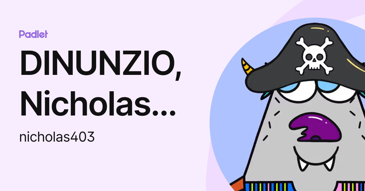 DINUNZIO, Nicholas Louis (nicholas403) profile | Padlet