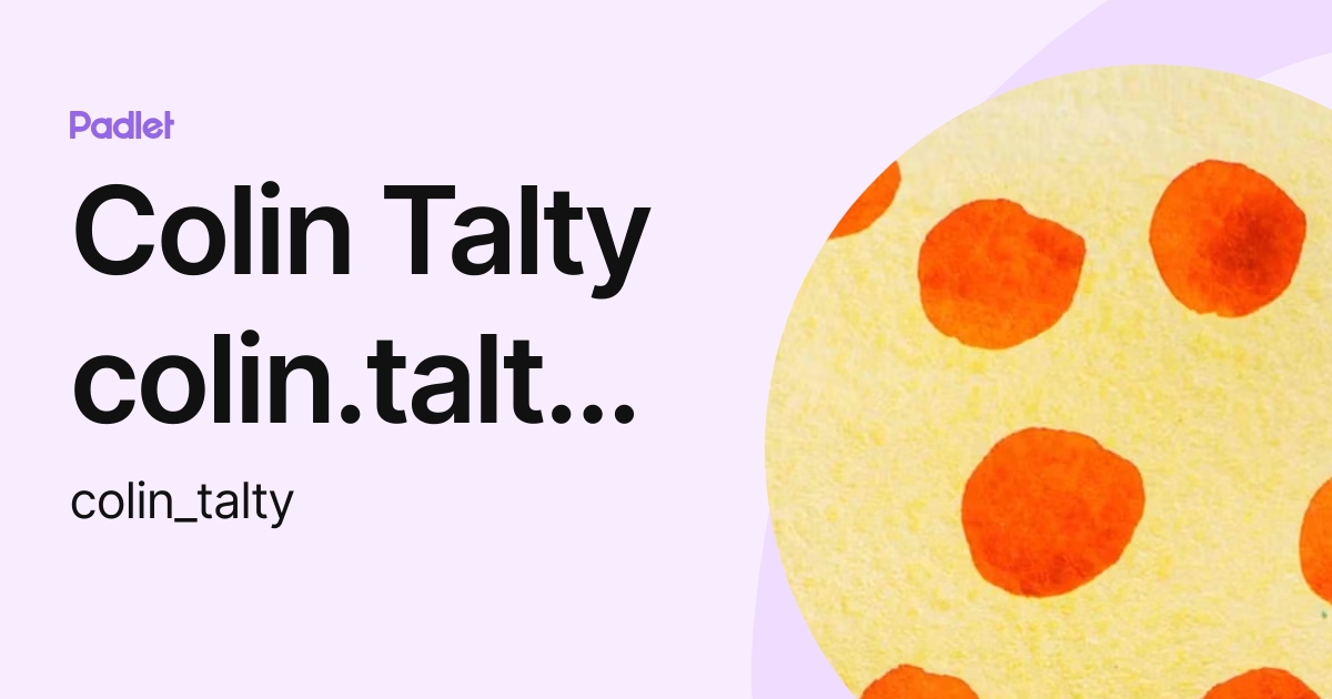 Colin Talty colin.talty@cortland.edu (colin_talty) profile | Padlet