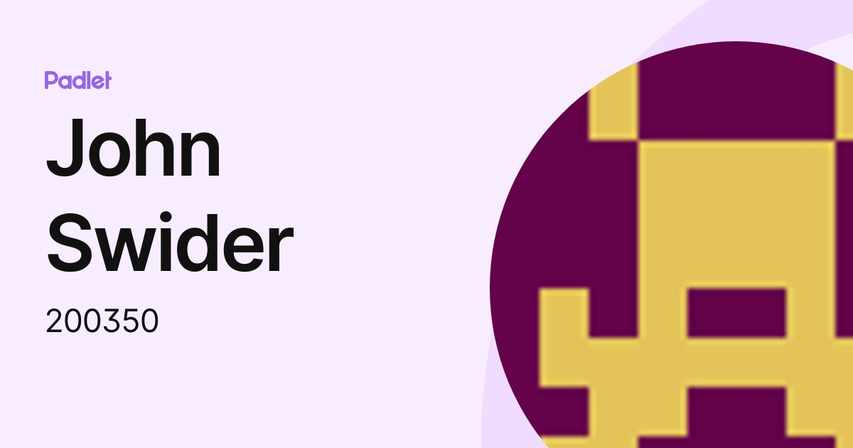 John Swider (200350) profile | Padlet