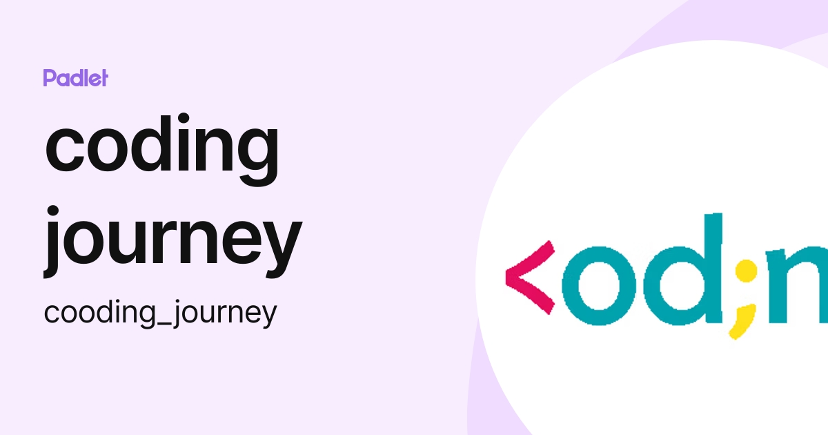 coding journey (cooding_journey) profile | Padlet