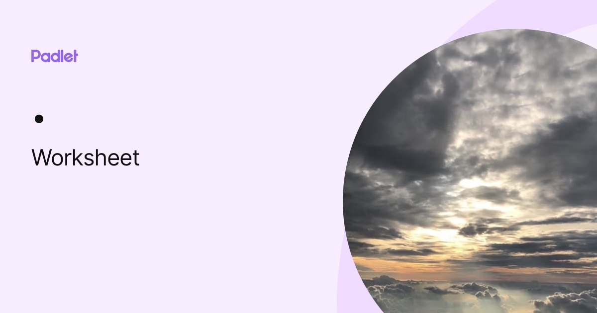 . (Worksheet) profile | Padlet