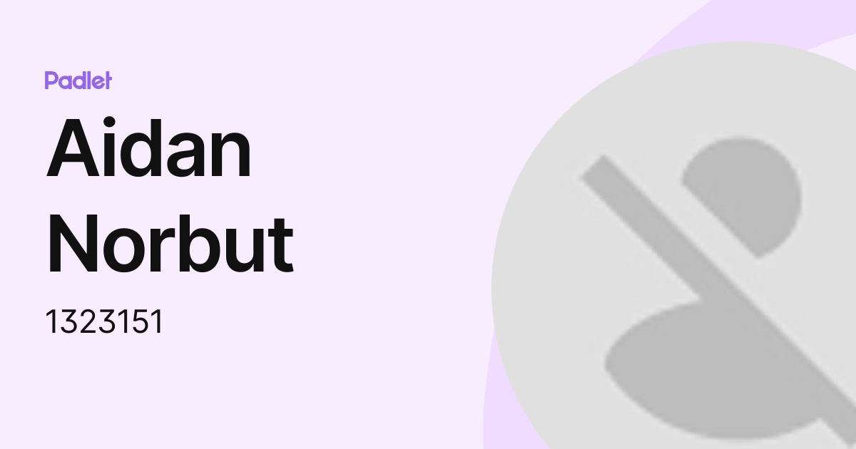 Aidan Norbut (1323151) profile | Padlet