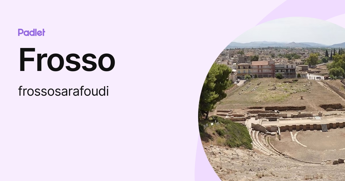 Frosso (frossosarafoudi) profile | Padlet