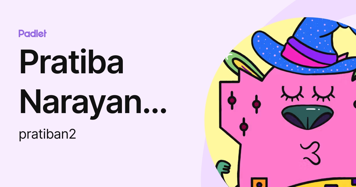 Pratiba Narayanasamy (pratiban2) profile | Padlet