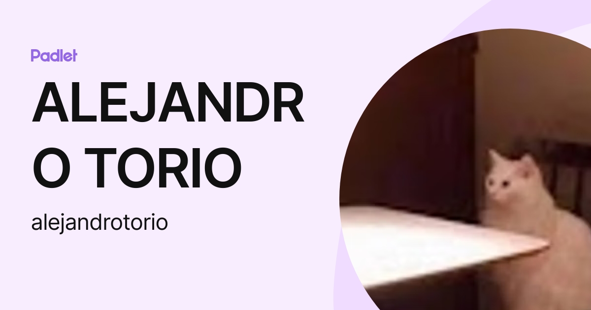ALEJANDRO TORIO (alejandrotorio) profile | Padlet