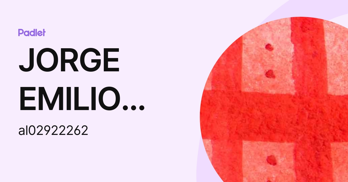 JORGE EMILIO MALDONADO OCHOA (al02922262) profile | Padlet