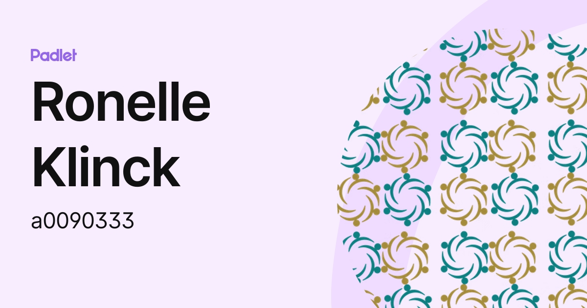 Ronelle Klinck (a0090333) profile | Padlet