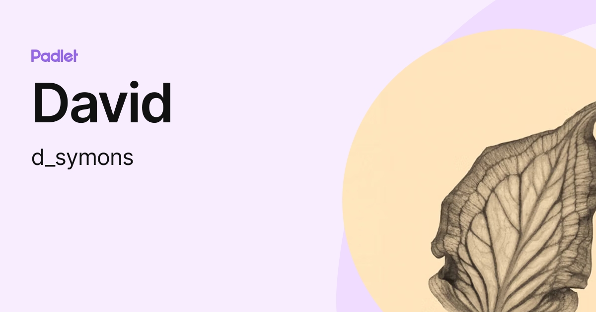 David (d_symons) profile | Padlet