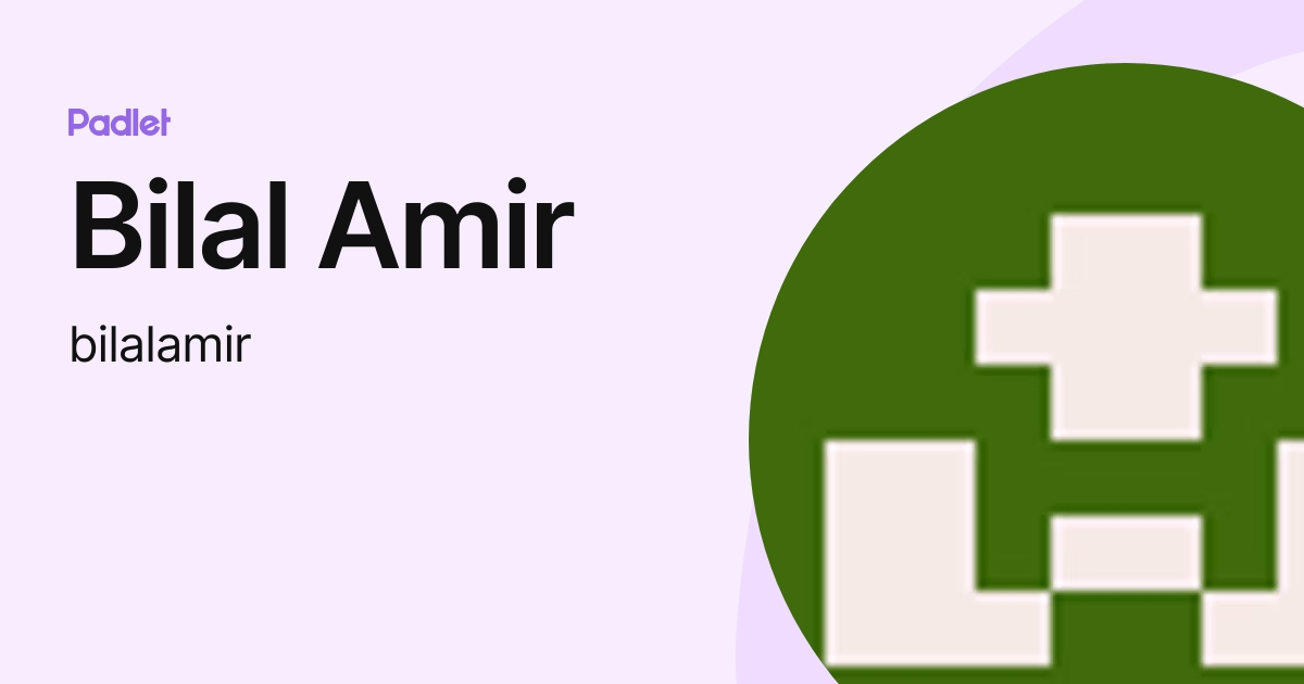 Bilal Amir (bilalamir) profile | Padlet