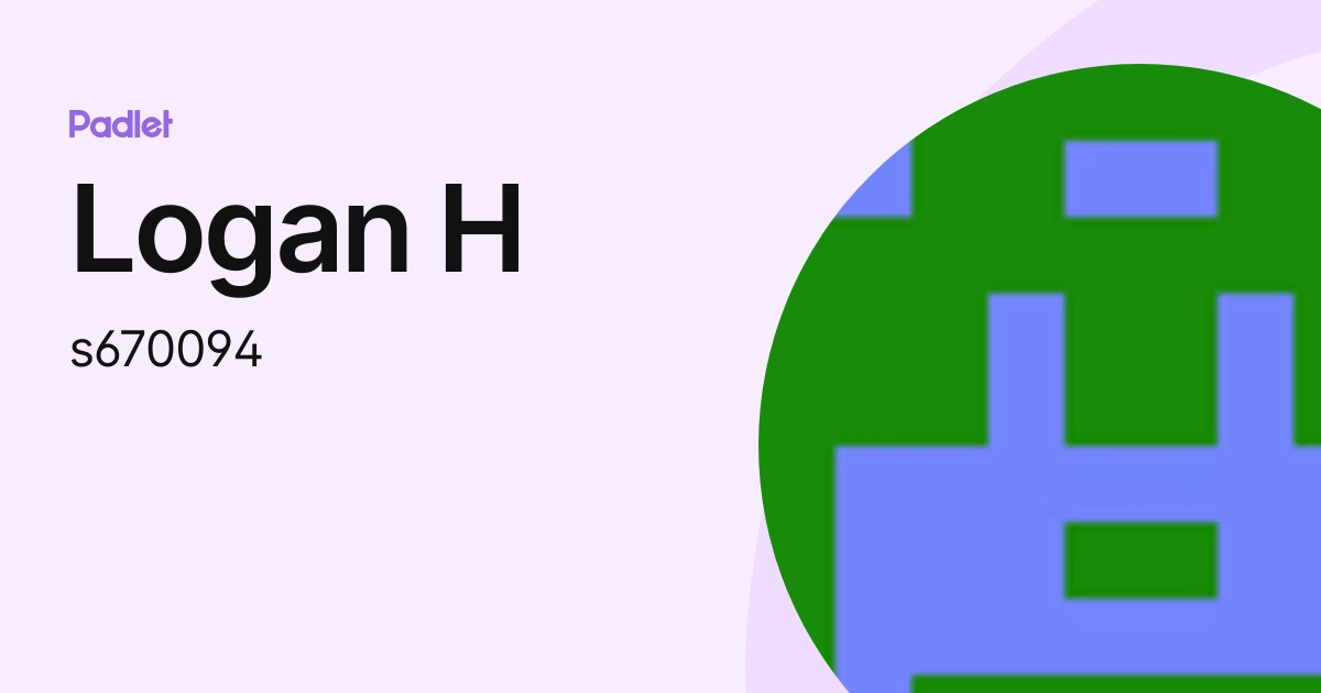Logan H (s670094) profile | Padlet