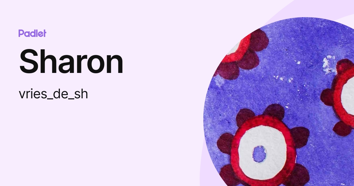 Sharon (vries_de_sh) profile | Padlet