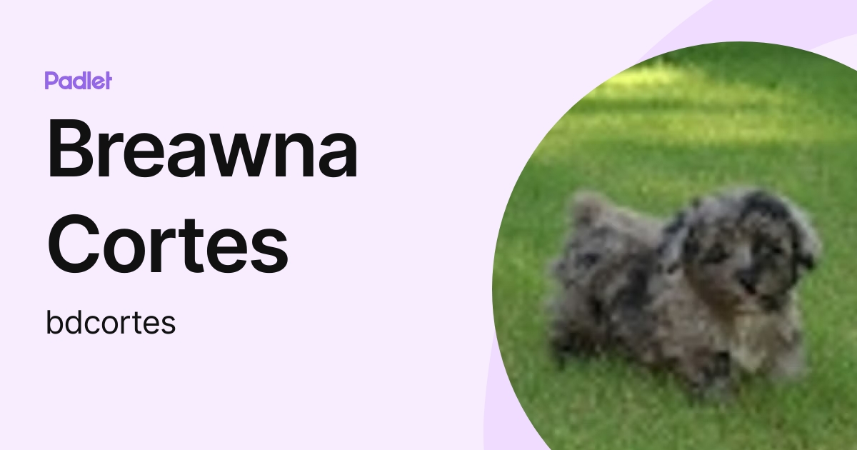 Breawna Cortes (bdcortes) profile | Padlet