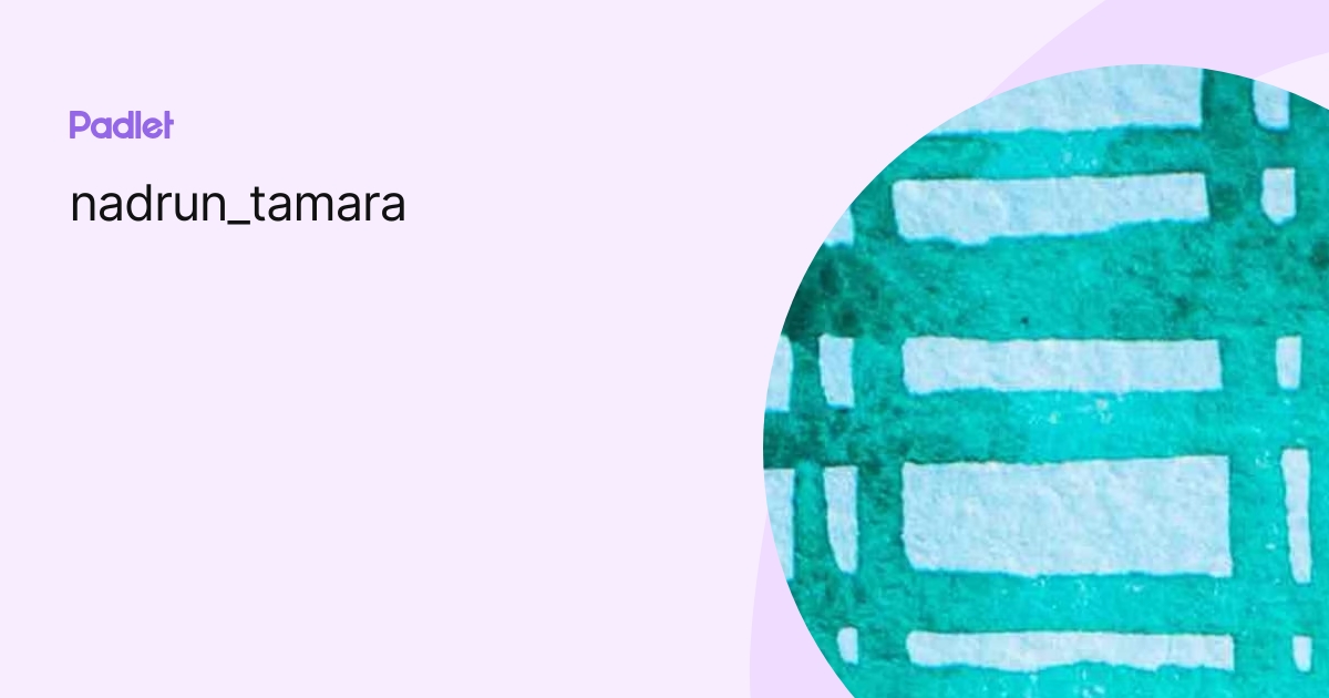 nadrun_tamara profile | Padlet