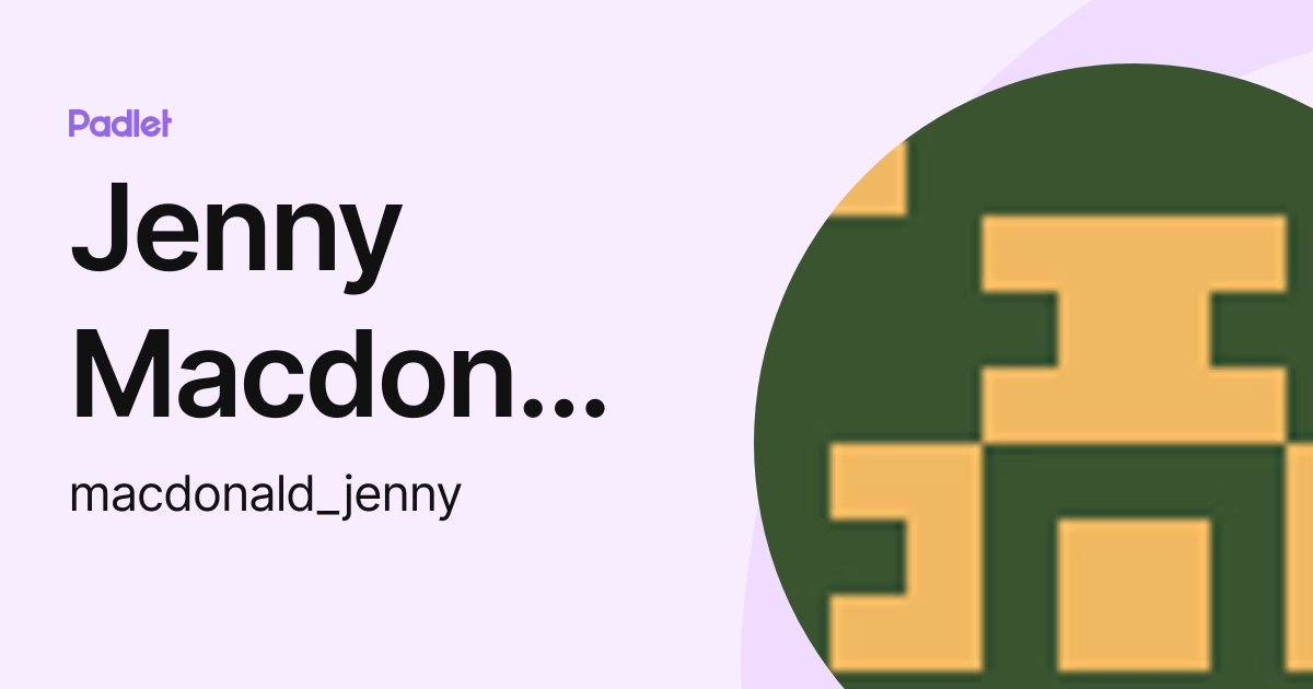 Jenny Macdonald Macdonald Jenny Profile Padlet