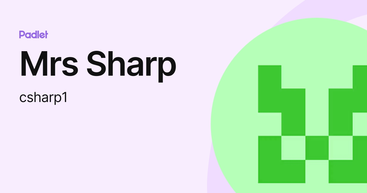 Mrs Sharp (csharp1) profile | Padlet