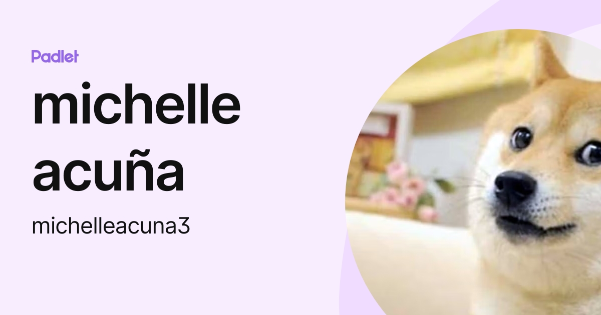 michelle acuña (michelleacuna3) profile | Padlet
