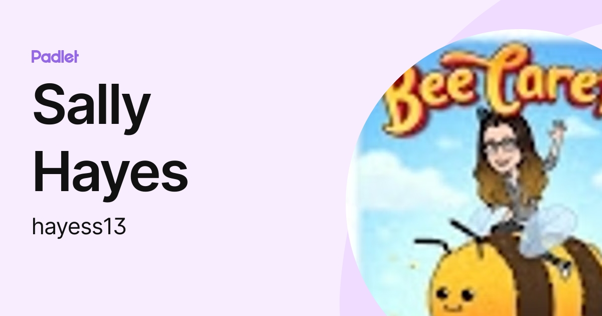 Sally Hayes (hayess13) profile | Padlet