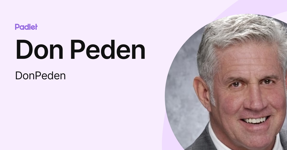 Don Peden (DonPeden) profile | Padlet