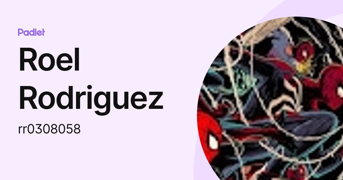 Roel Rodriguez (rr0308058) profile | Padlet
