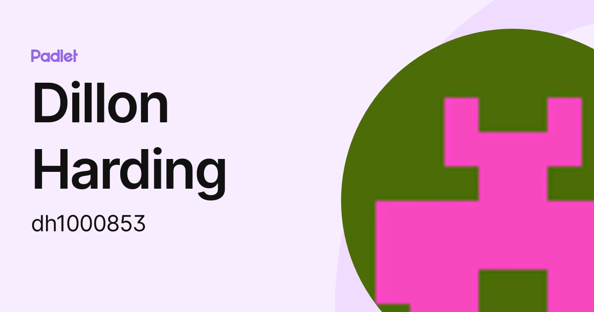 Dillon Harding (dh1000853) profile | Padlet