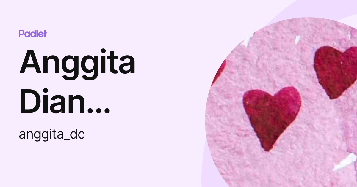 Anggita Dian Cahyani, S.Psi., M.A. (anggita_dc) profile | Padlet