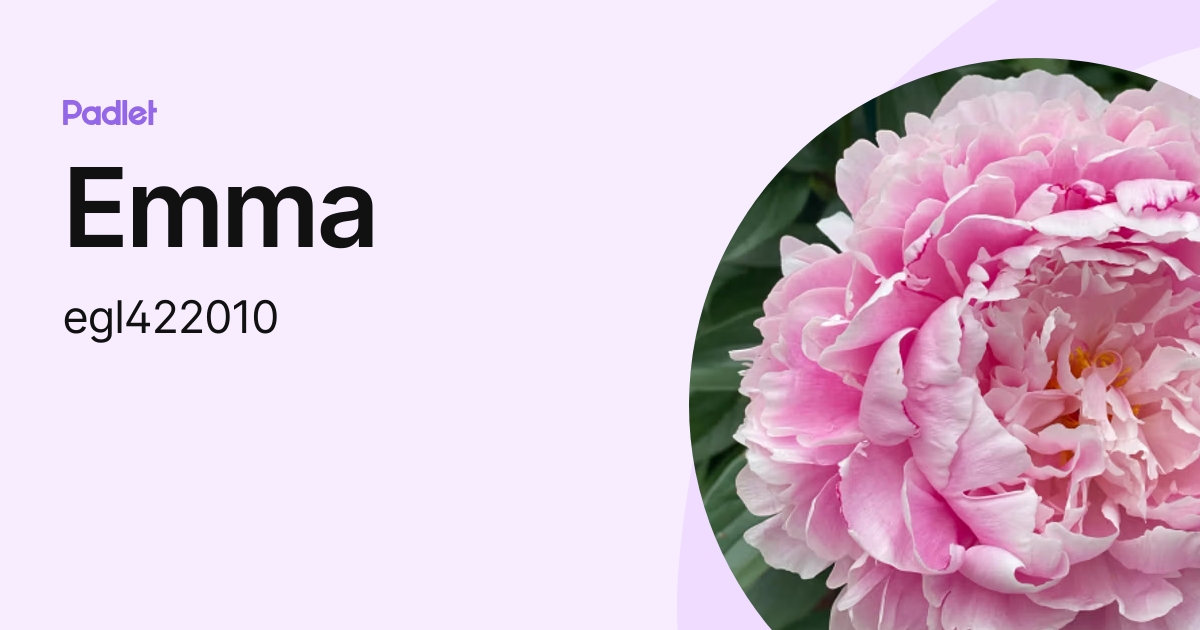 Emma (egl422010) profile | Padlet