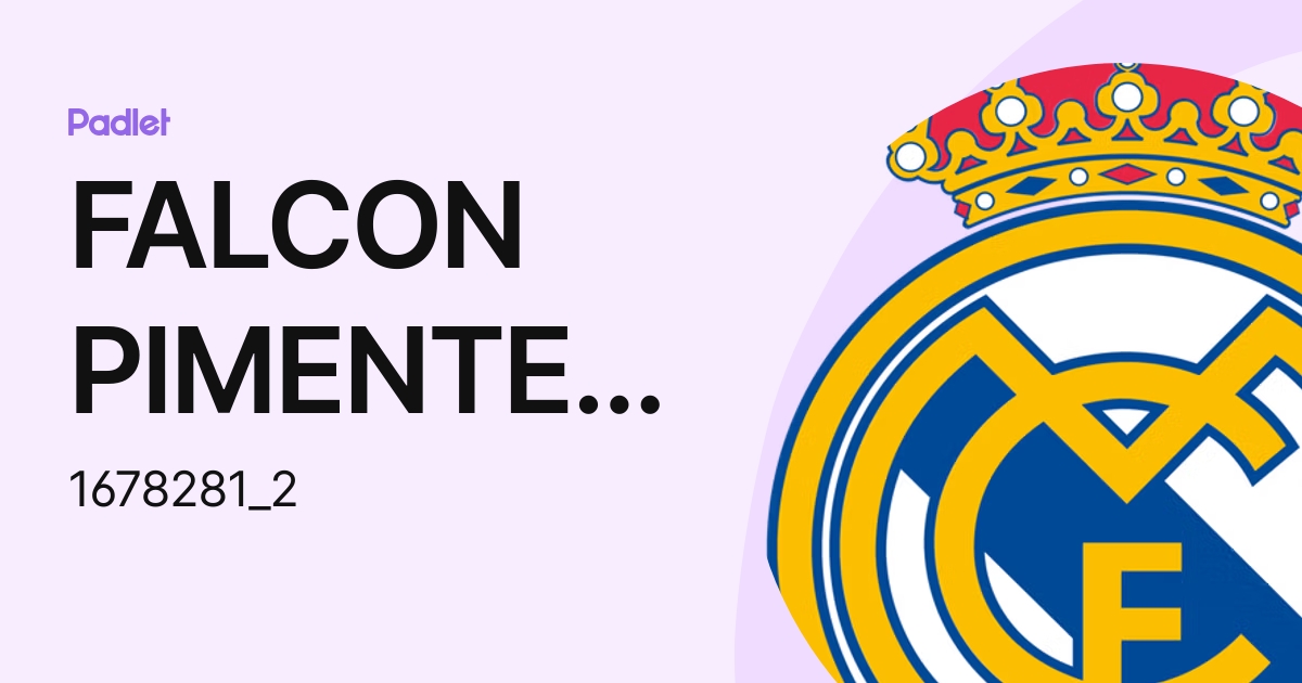 FALCON PIMENTEL, NATHANIEL ETHAN (1678281_2) profile | Padlet