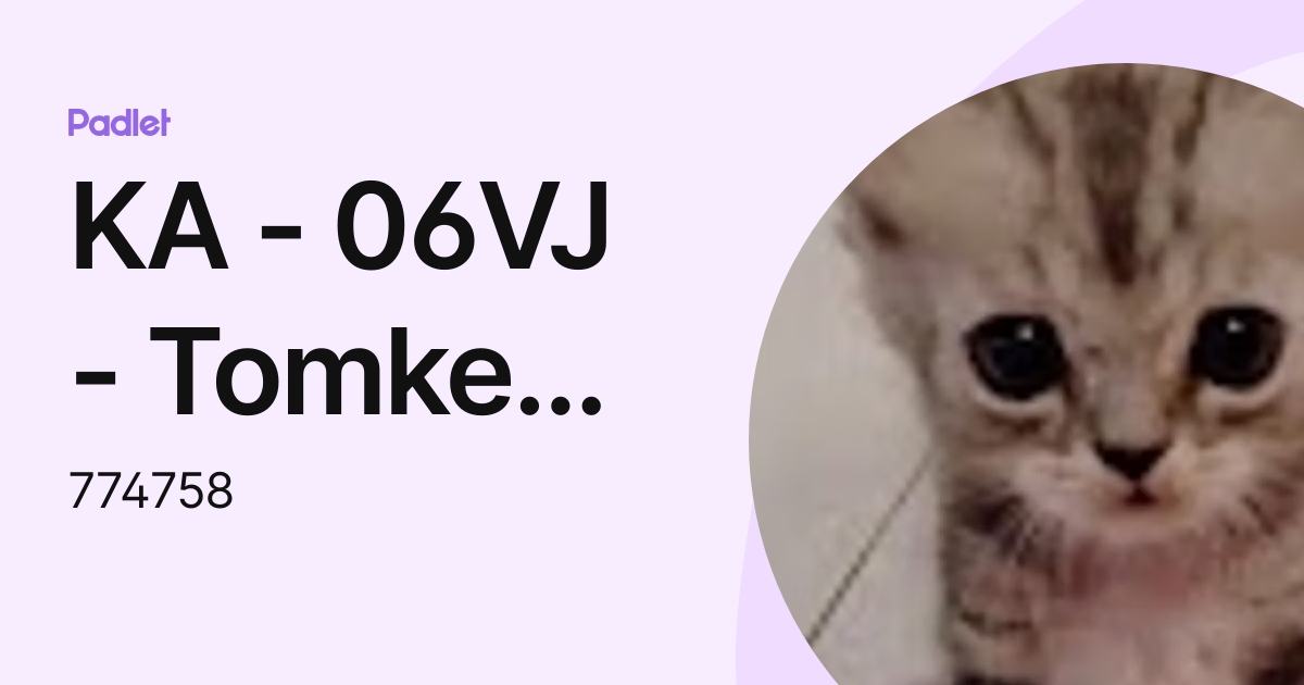 KA - 06VJ - Tomken Road MS (1153) (774758) profile | Padlet