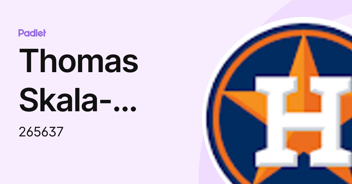 Thomas Skala-Millican (265637) profile | Padlet