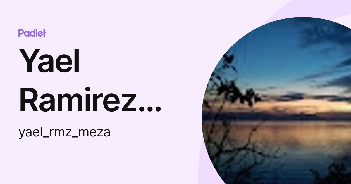 Yael Ramirez Meza (yael_rmz_meza) profile | Padlet