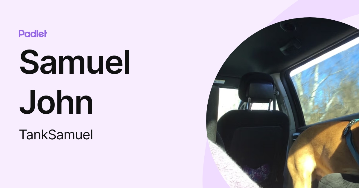 Samuel John (TankSamuel) profile | Padlet
