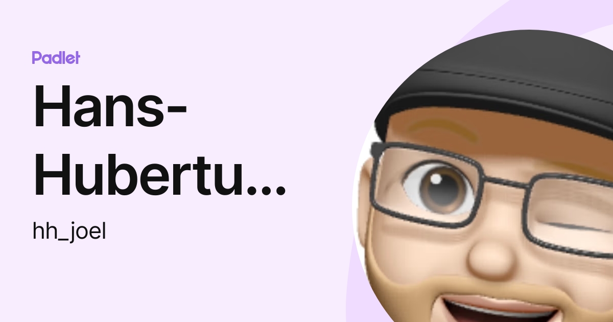 Hans-Hubertus Joel (hh_joel) profile | Padlet