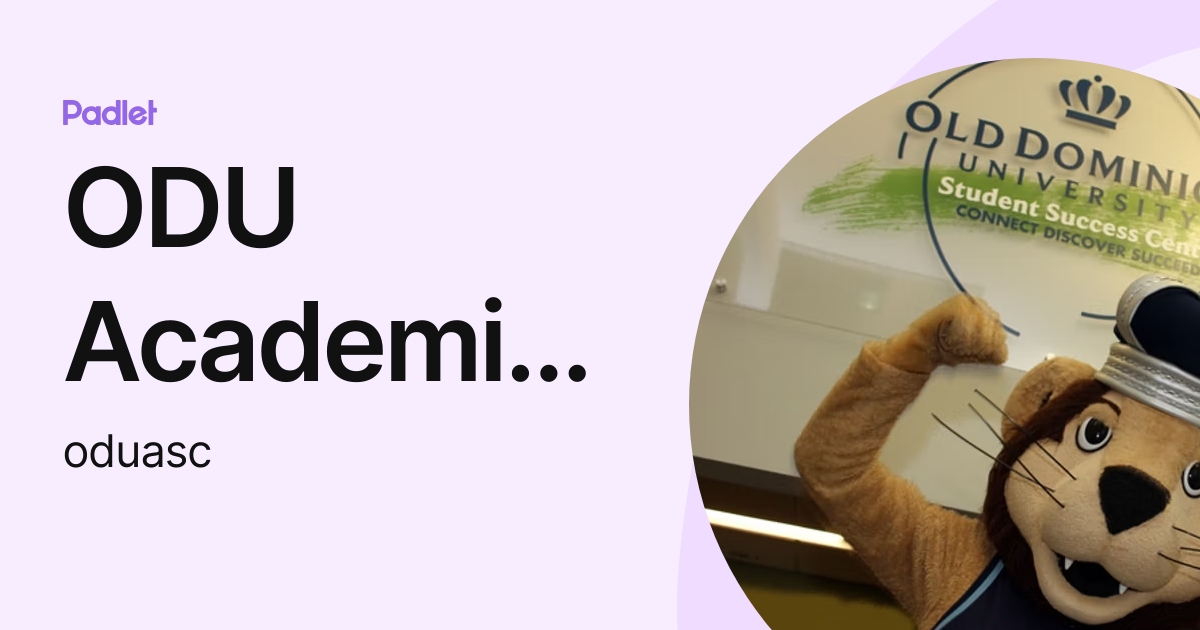 ODU Academic Success Center (ASC) (oduasc) profile | Padlet