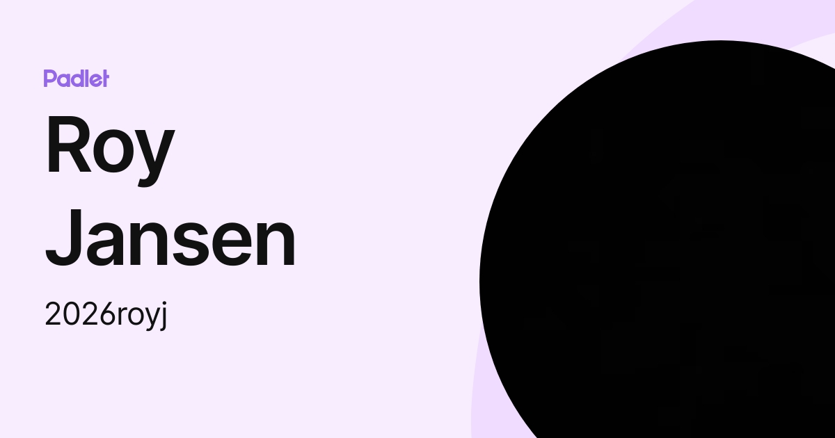 Roy Jansen (2026royj) profile | Padlet
